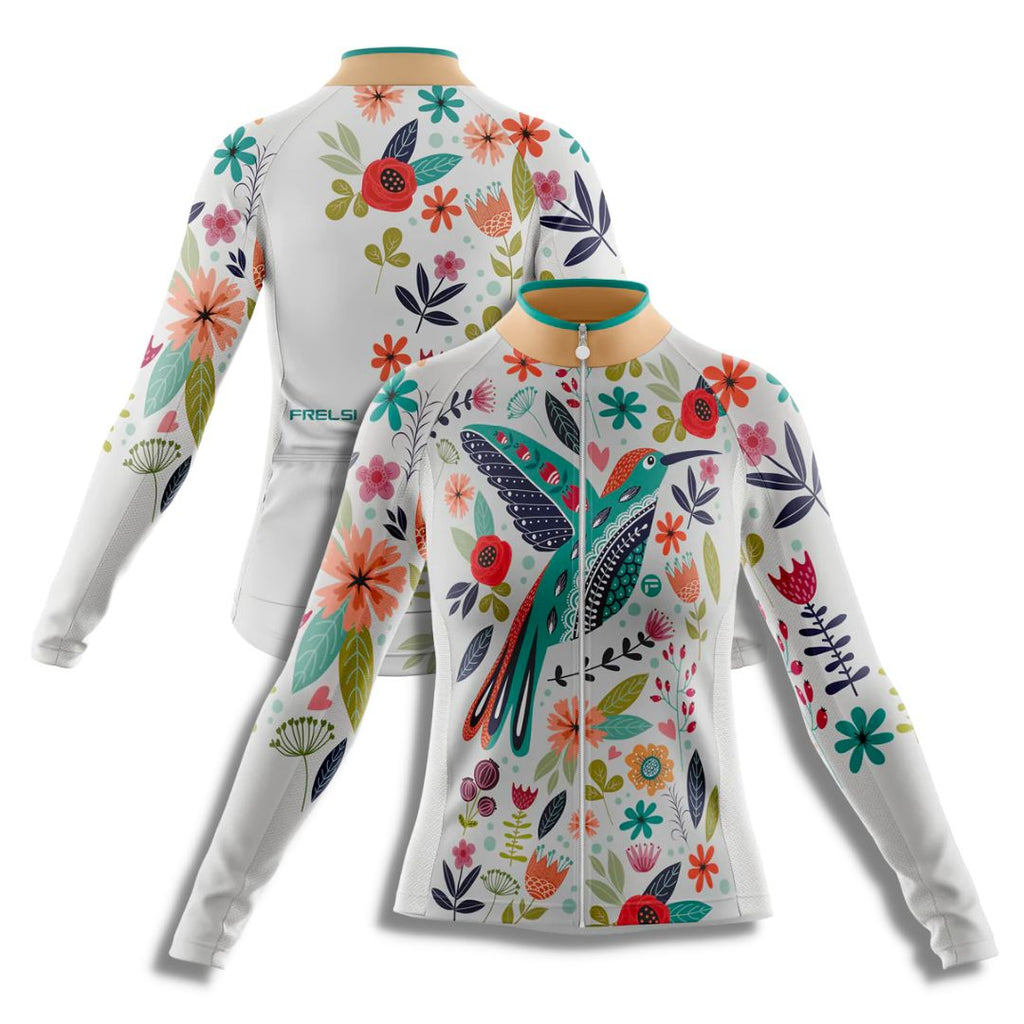 Spread joy on the road with our colorful happy bird women's cycling je ...
